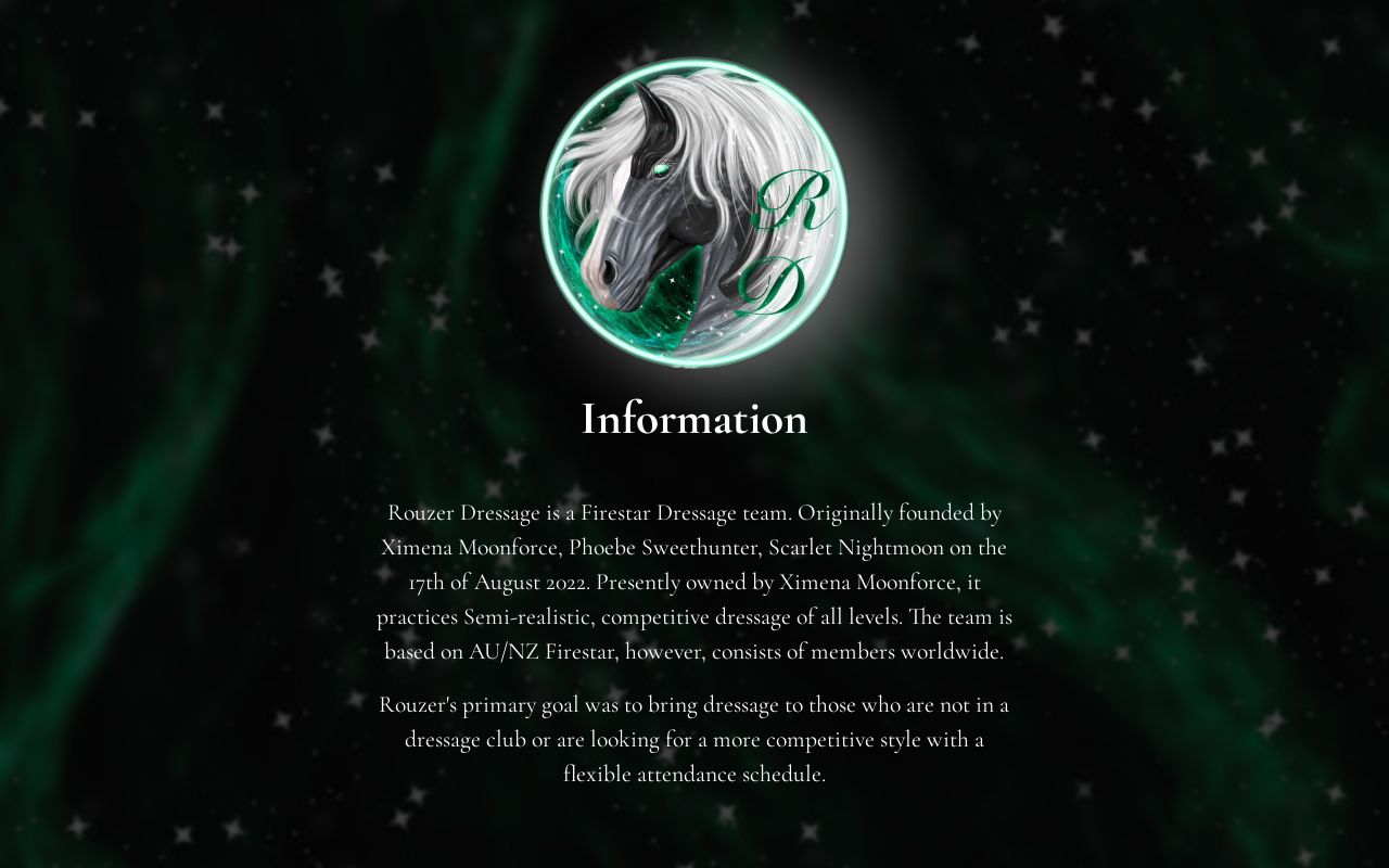 Rouzer Dressage Information